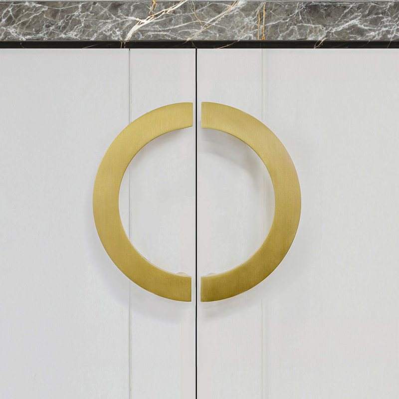 Redefine Hardware Brass Half Moon Moon Pull (2 Pulls) | Wayfair
