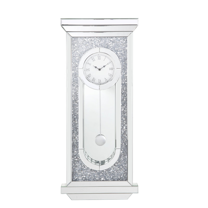 Mercer41 WALL CLOCK Mirrored & Faux Diamonds | Wayfair