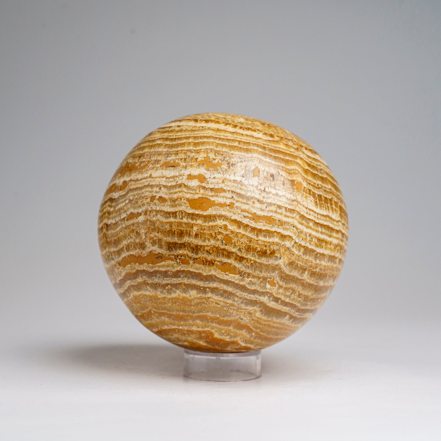 Astro Gallery of Gems Polished Banded Aragonite Sphere From Morocco (3 ...