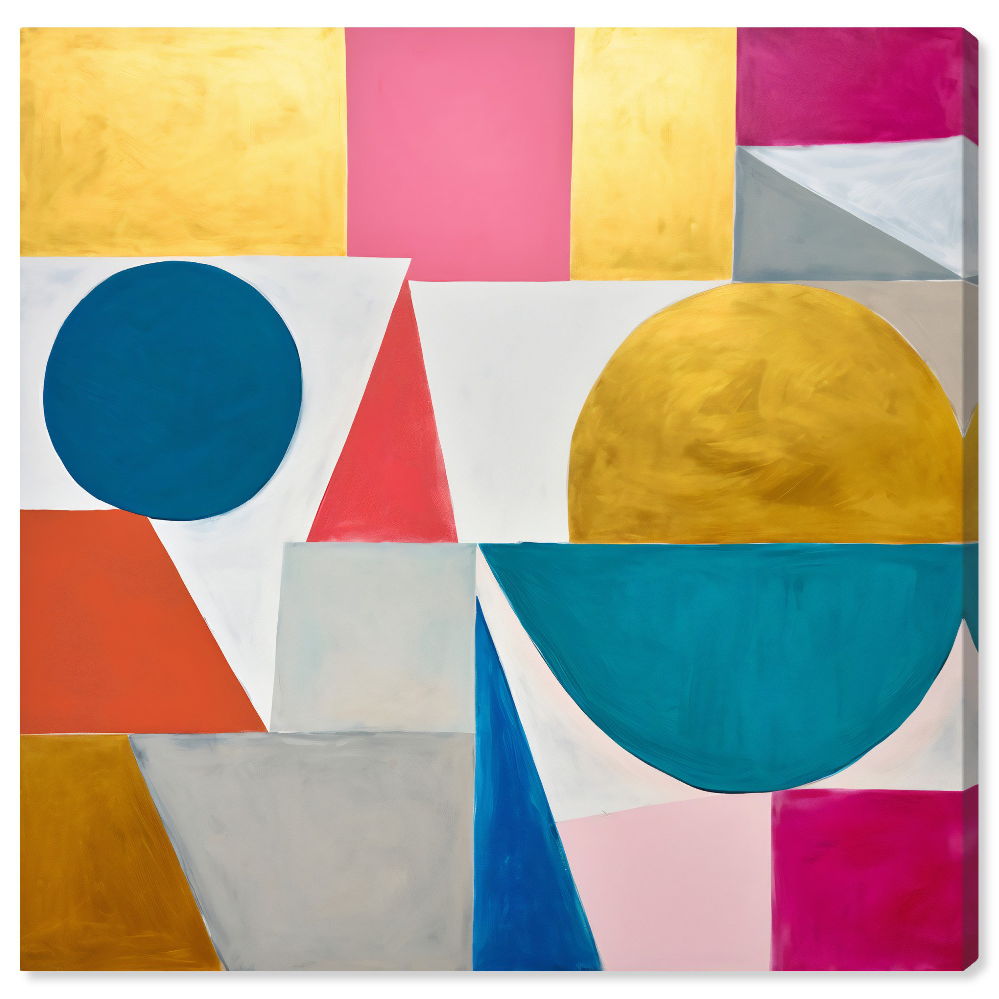 Art Remedy Luxury Geometry Canvas Retro Geometric Abstract Wall Art by ...