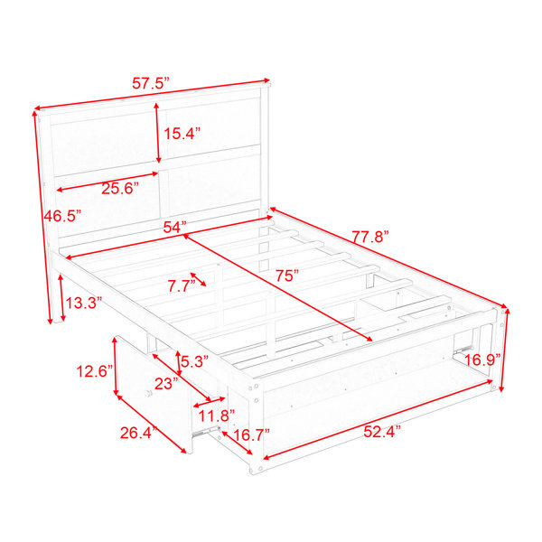 Red Barrel Studio® Full / Double Storage Platform Bed | Wayfair