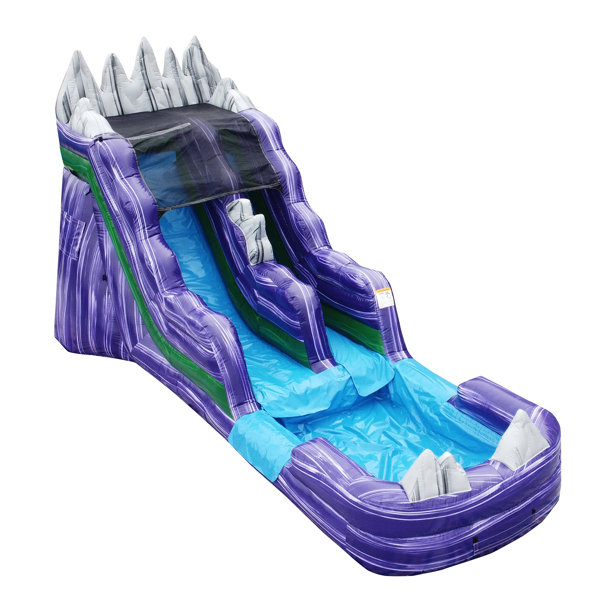 JumpOrange 15 FT Dark Night Commercial Grade Water Slide with Pool ...