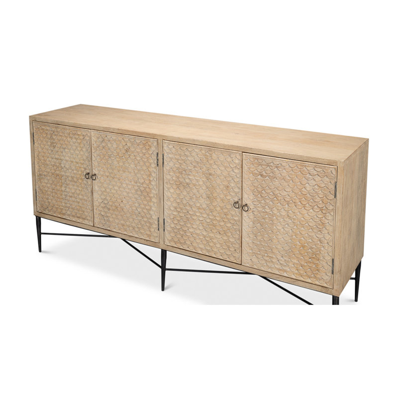 Sarreid Ltd Archie 79" Wide Mango Solid Wood Sideboard | Perigold
