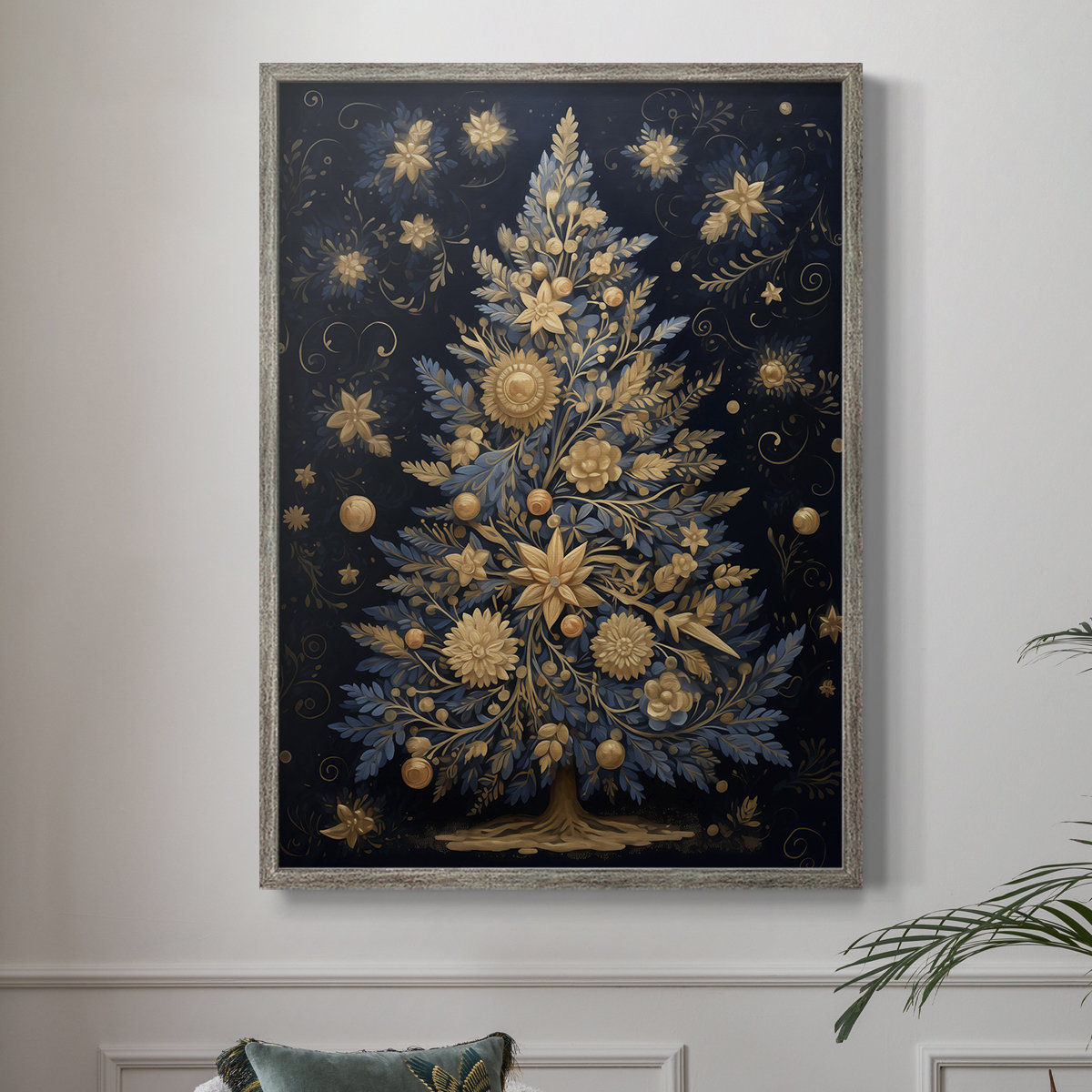 The Holiday Aisle® Christmas Holiday Art DCXLV Framed Print - Solid ...