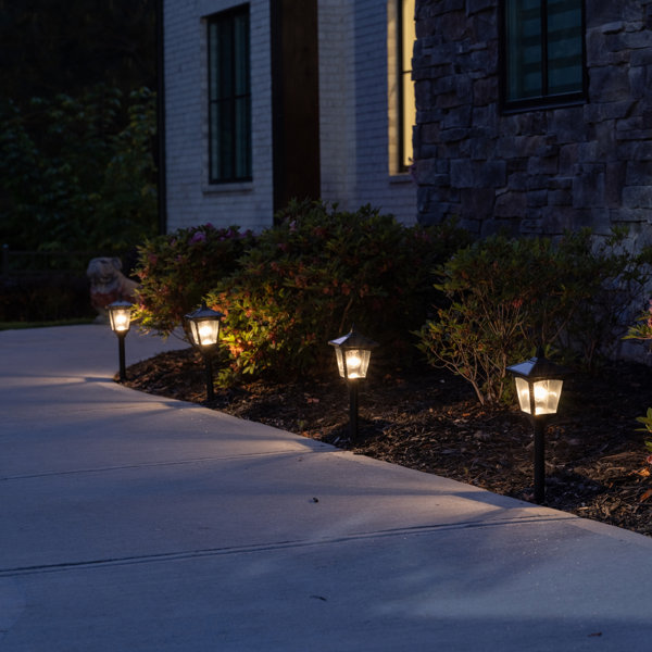 Gama Sonic Matte Black Solar Powered Integrated LED Stainless Steel ...