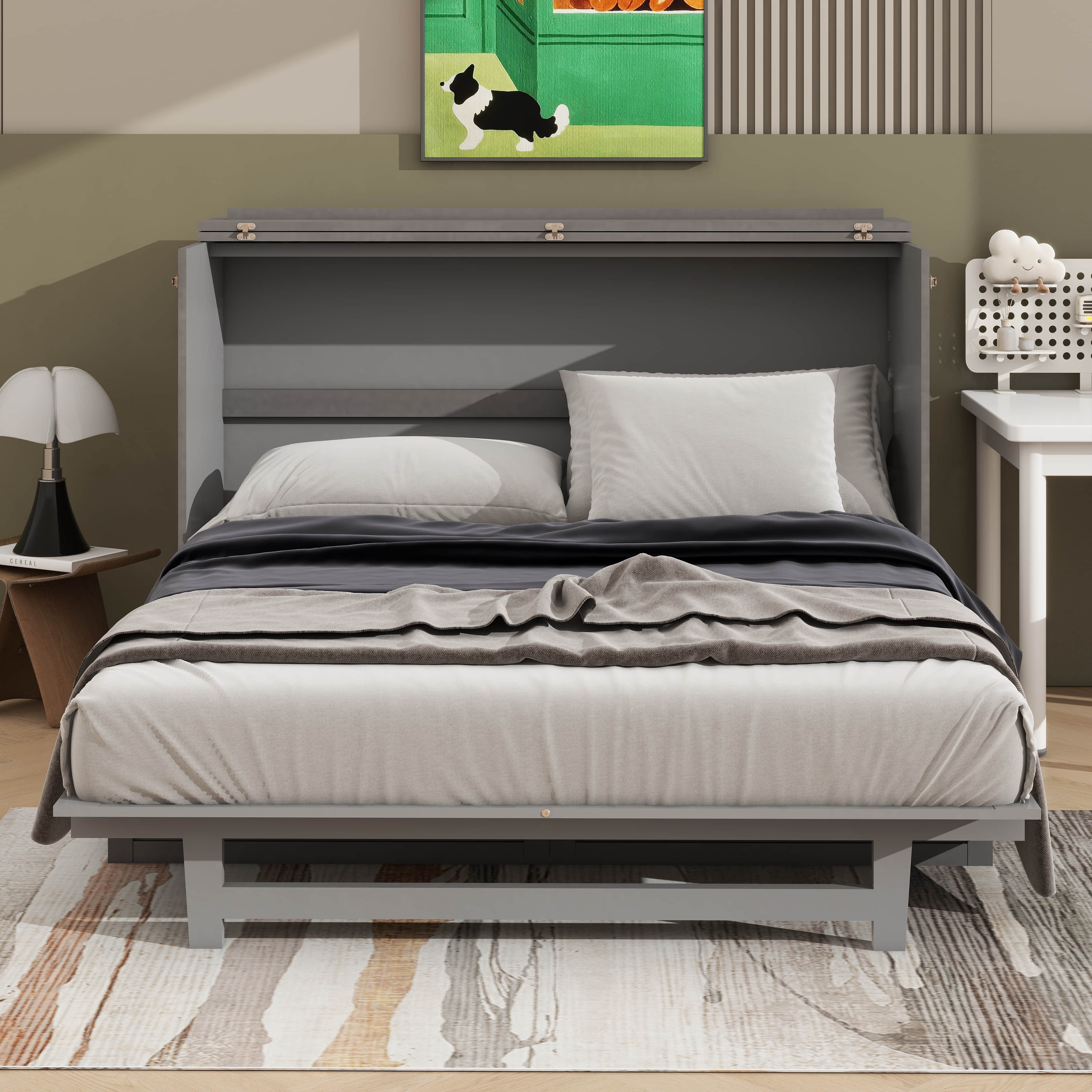 Brayden Studio® Functional Murphy Bed Featuring Ample Drawers And Built ...