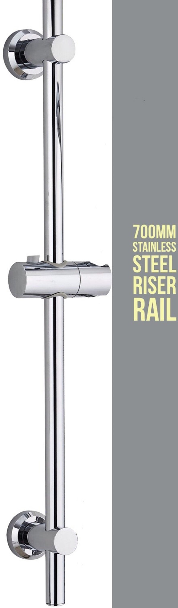 Symple Stuff Brenda Adjustable Stainless Steel Shower Riser Rail ...