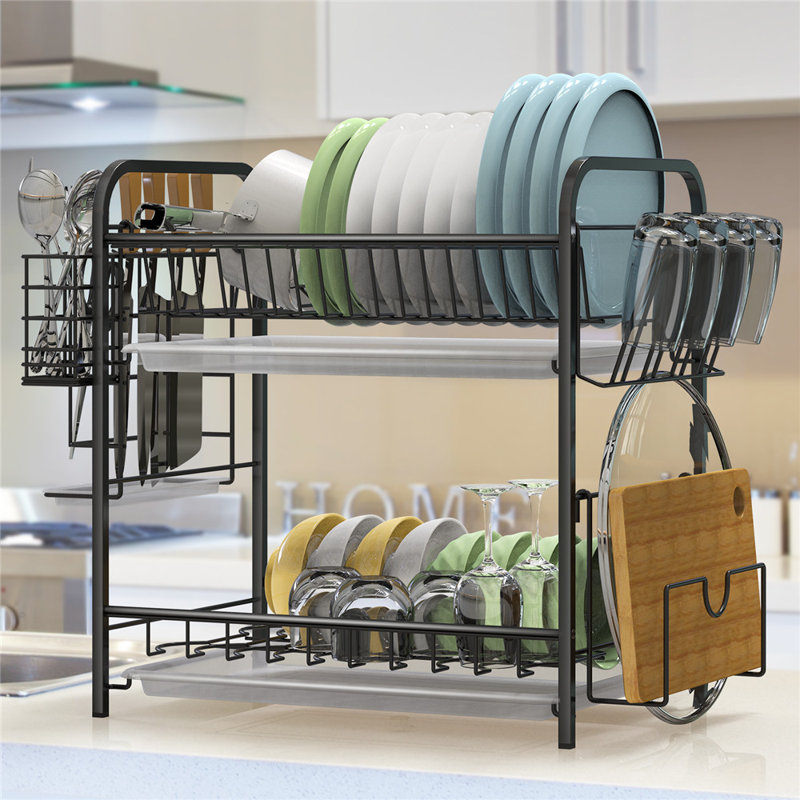Alex Smart Home 2 Tier Metal Dish Rack & Reviews | Wayfair