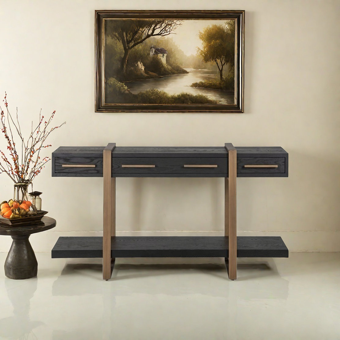 interanest Minimalist Art Console Table with 3 Drawers | Wayfair