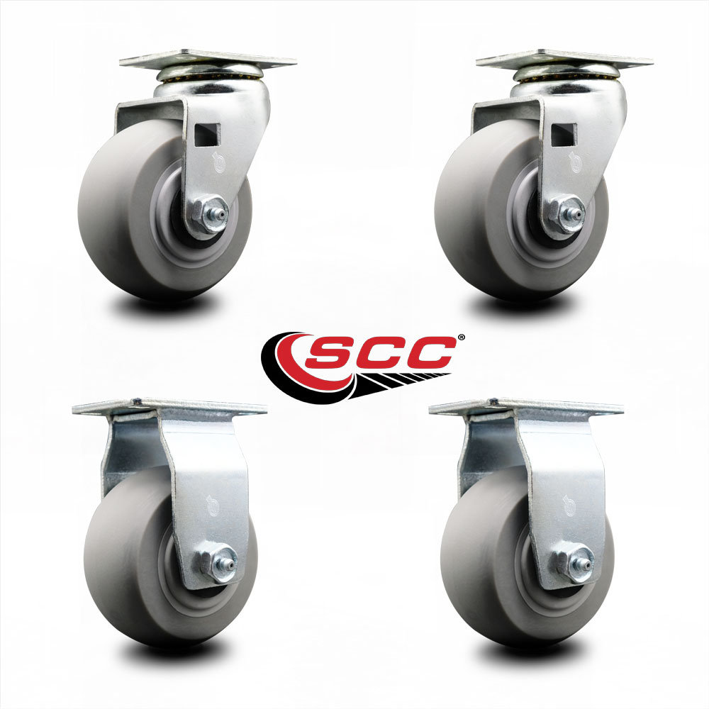 Service Caster 4-Piece Thermoplastic Rubber Caster Set | Wayfair