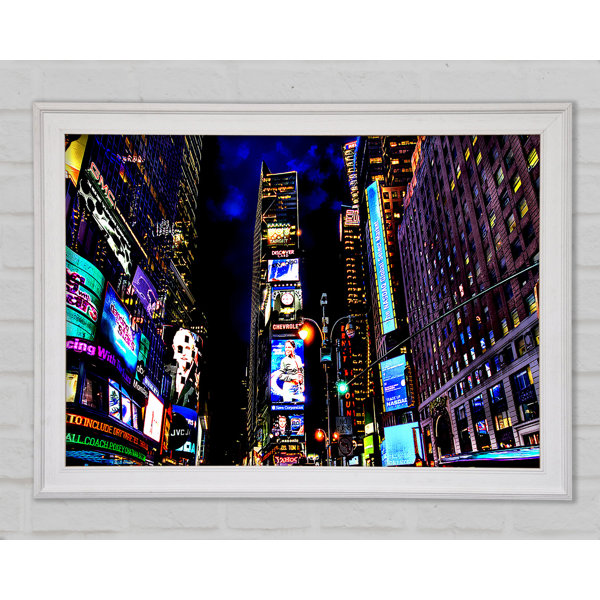 Bright Star New York Times Square Blue Skys At Night - Single Picture ...