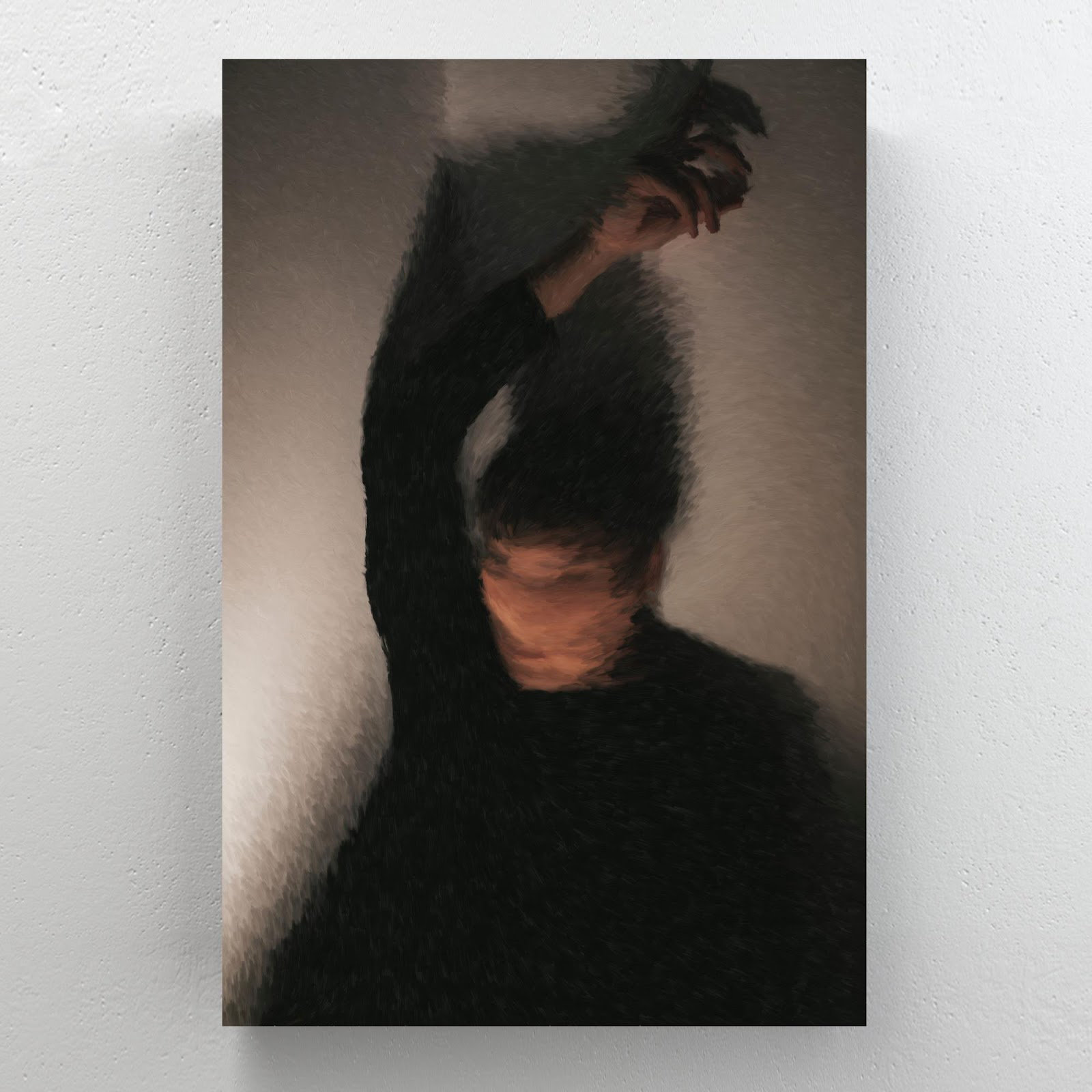 Latitude Run® Man In Black Suit With Blurred Face - 1 Piece Rectangle ...