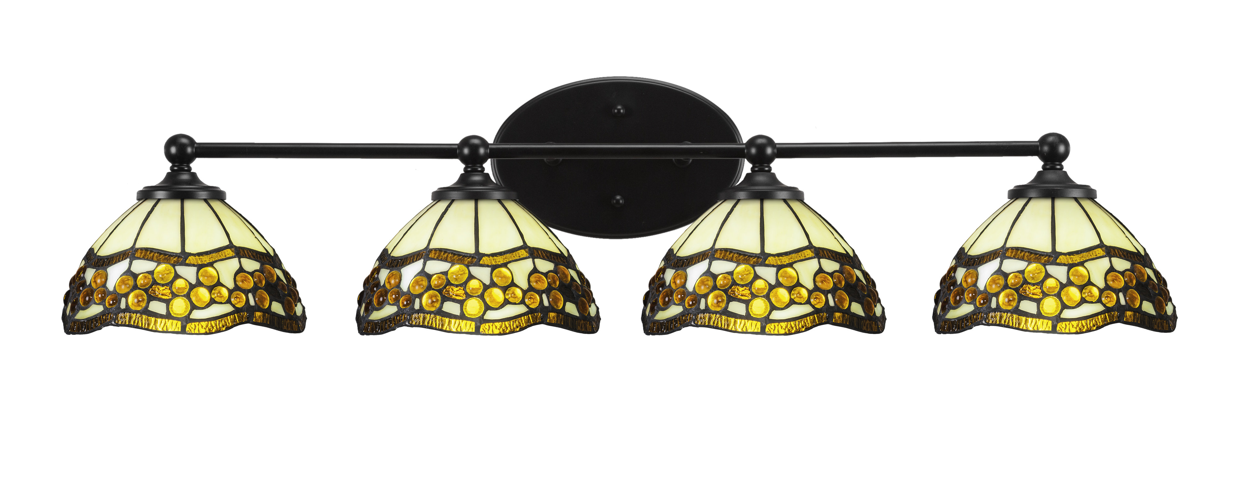 Red Barrel Studio® Sadea 4 Light Bath Bar Shown In Matte Black Finish ...