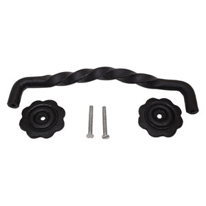Mystic Colonial Hardware Black Cast Iron Pull Handles 12 inch Cabinet ...