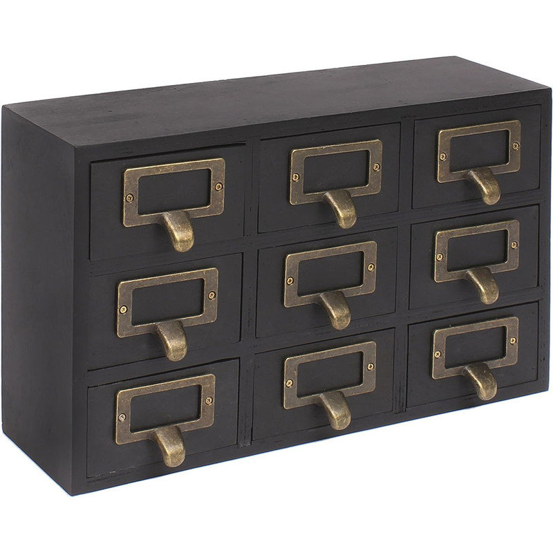 Winston Porter Wood Desk Drawer Set, Decorative Wood Apothecary Drawers ...