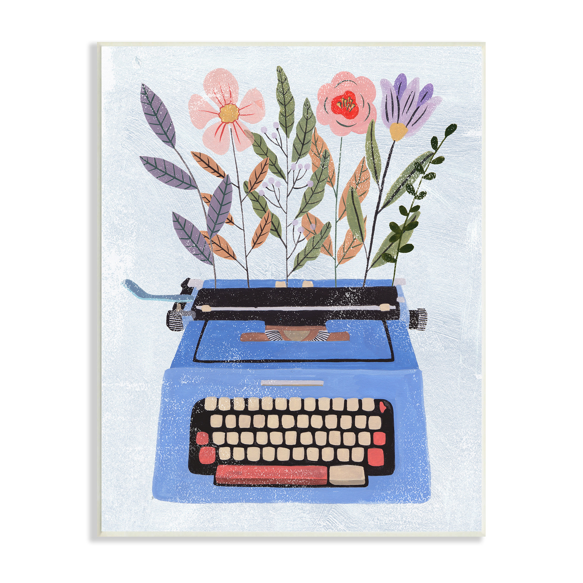 Stupell Industries Floral Arrangement Botanicals Blue Vintage ...