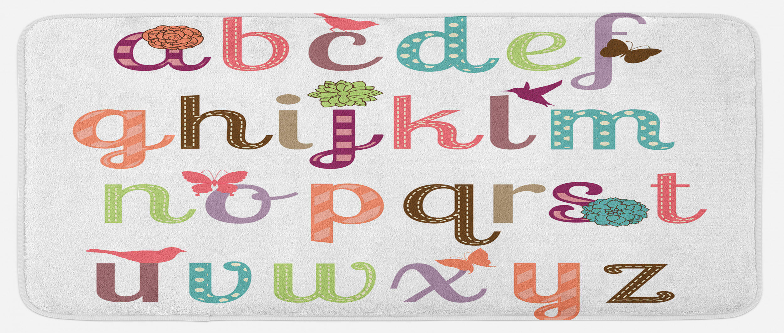 East Urban Home Girly Feminine Typography Set Colorful Letters With ...