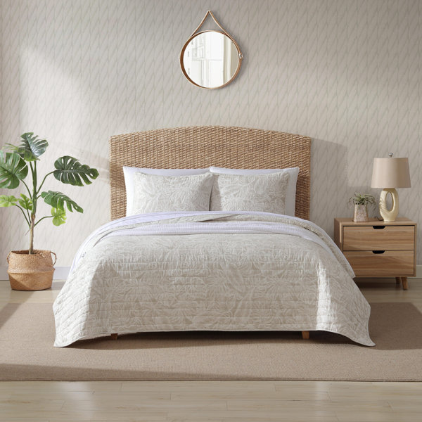 Tommy Bahama Home Tommy Bahama Ocean Deep Cotton Reversible Beige Quilt ...