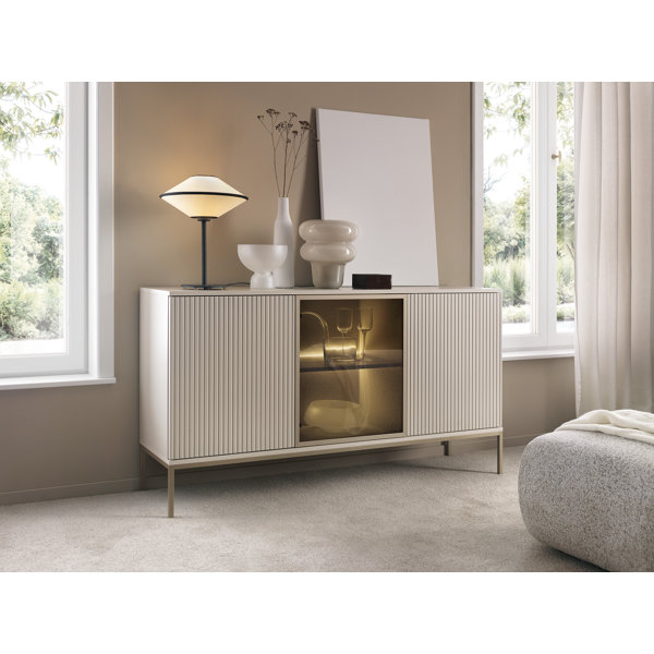 Metro Lane Demick 154 cm Cashmere Three-Door Chest with LED | Wayfair.co.uk
