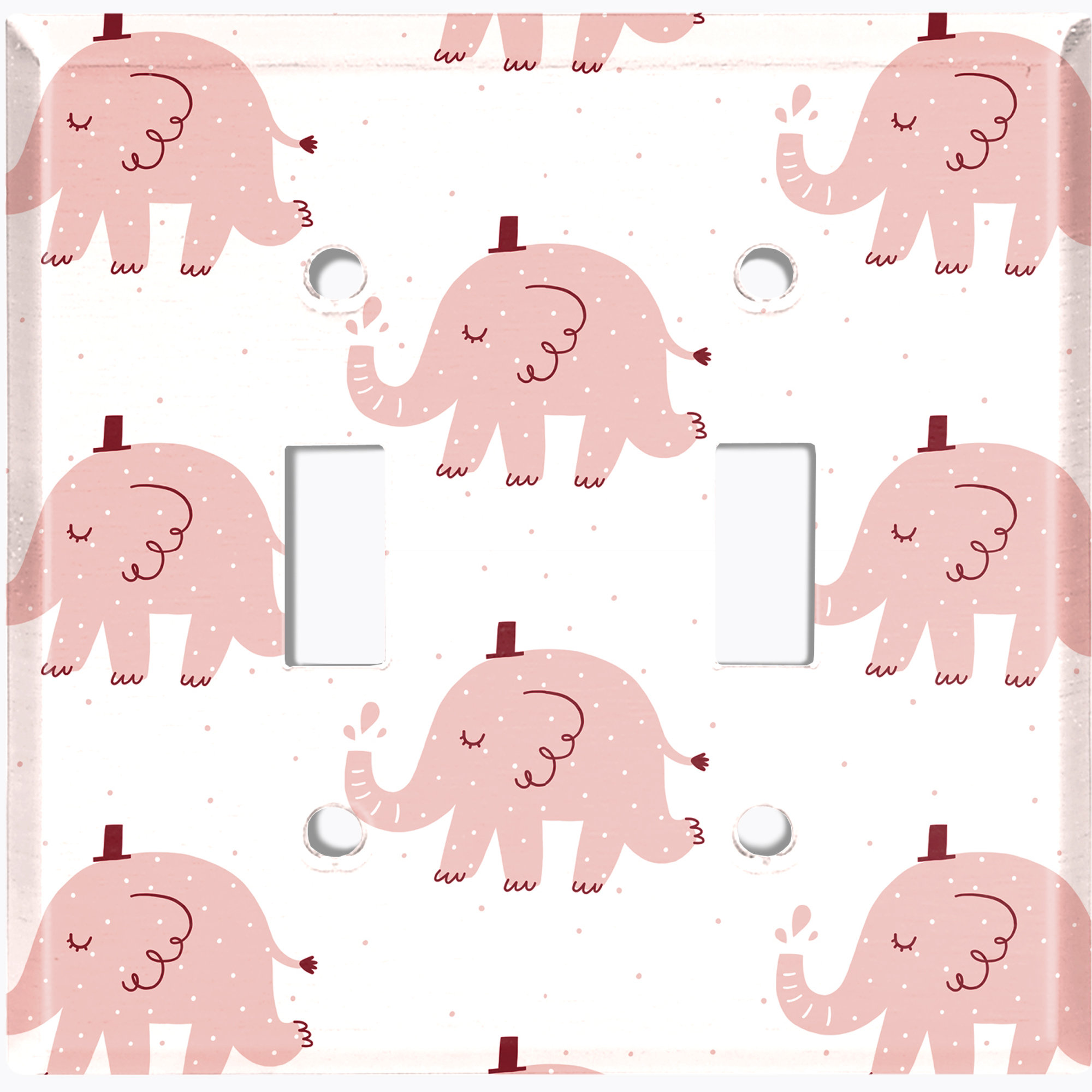 WorldAcc Metal Light Switch Plate Outlet Cover (Zoo Animals Elephant ...