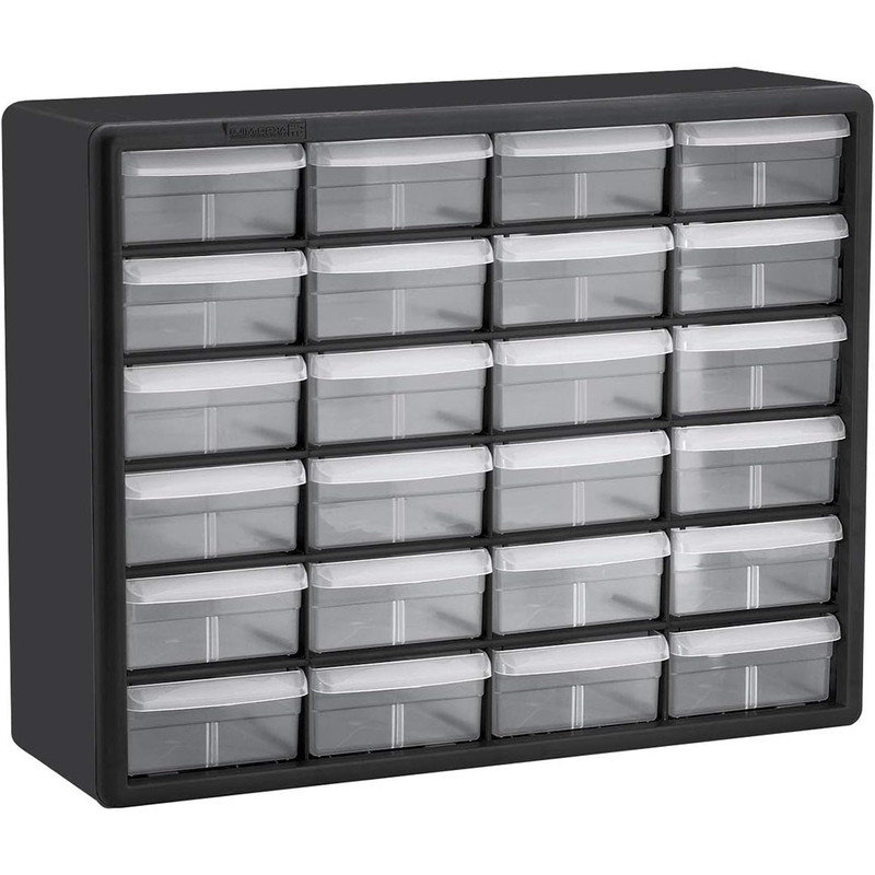 Rebrilliant 24-Drawer Plastic Storage Cabinet, Bead Organizer, Teacher ...