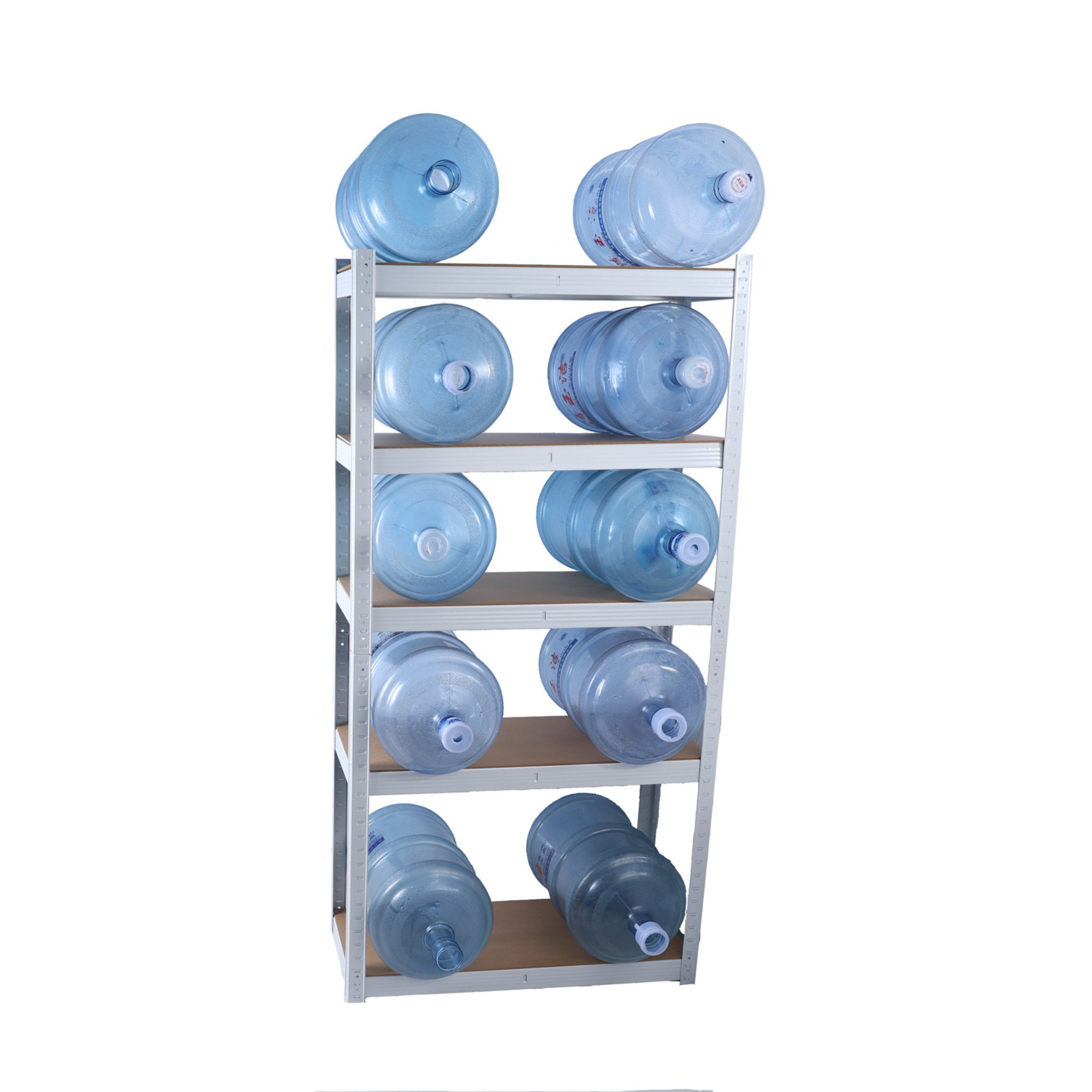 Rebrilliant 5 Tier Laminated White Metal Shelving Unit Adjustable ...