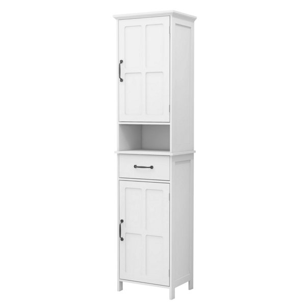 Winston Porter Lhiam Freestanding Linen Cabinet | Wayfair