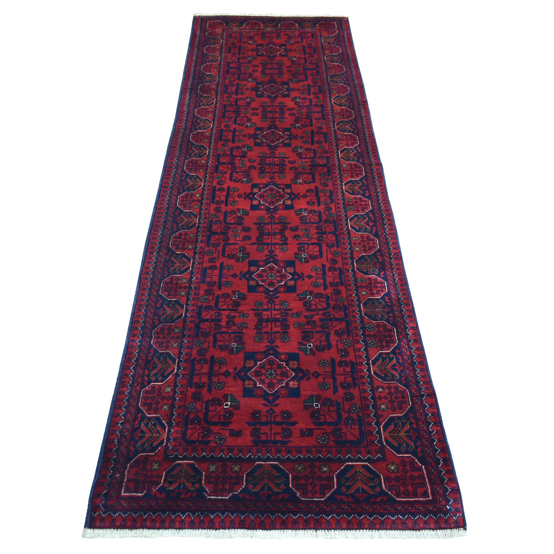 Isabelline 2''9"X9''7" Deep And Saturated Red Afghan Khamyab, Velvety ...