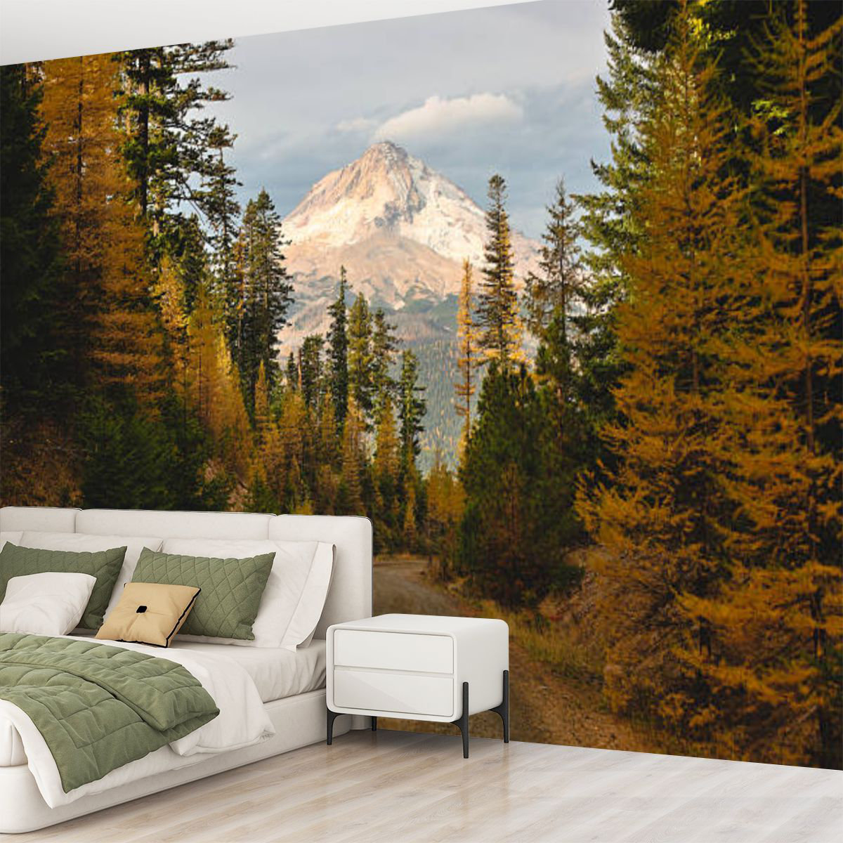 Millwood Pines Peel and Stick Canvas Wallpaper Wall Mural Mount Hood ...