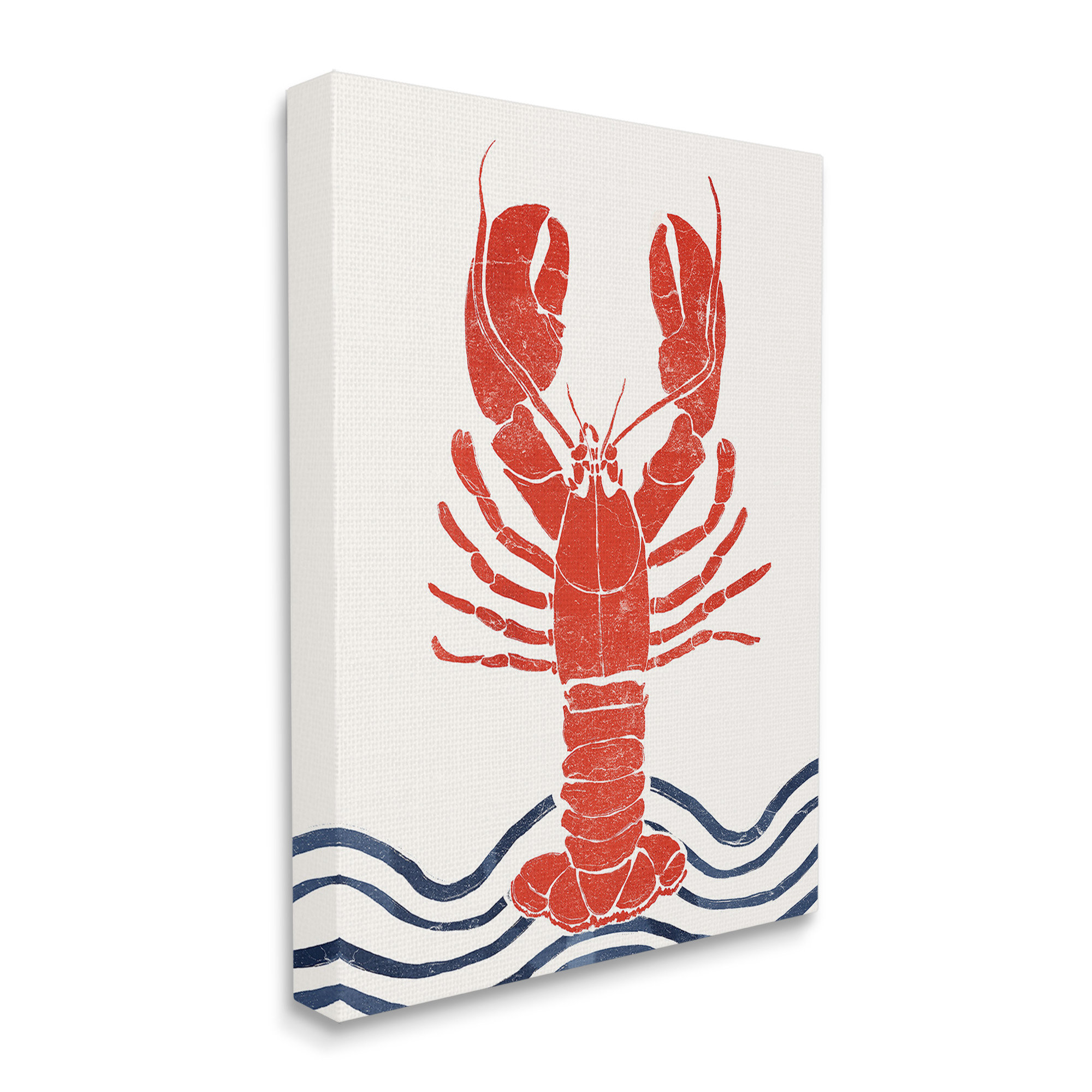 Highland Dunes " Modern Lobster With Waves " by Yuyu Pont on Canvas ...