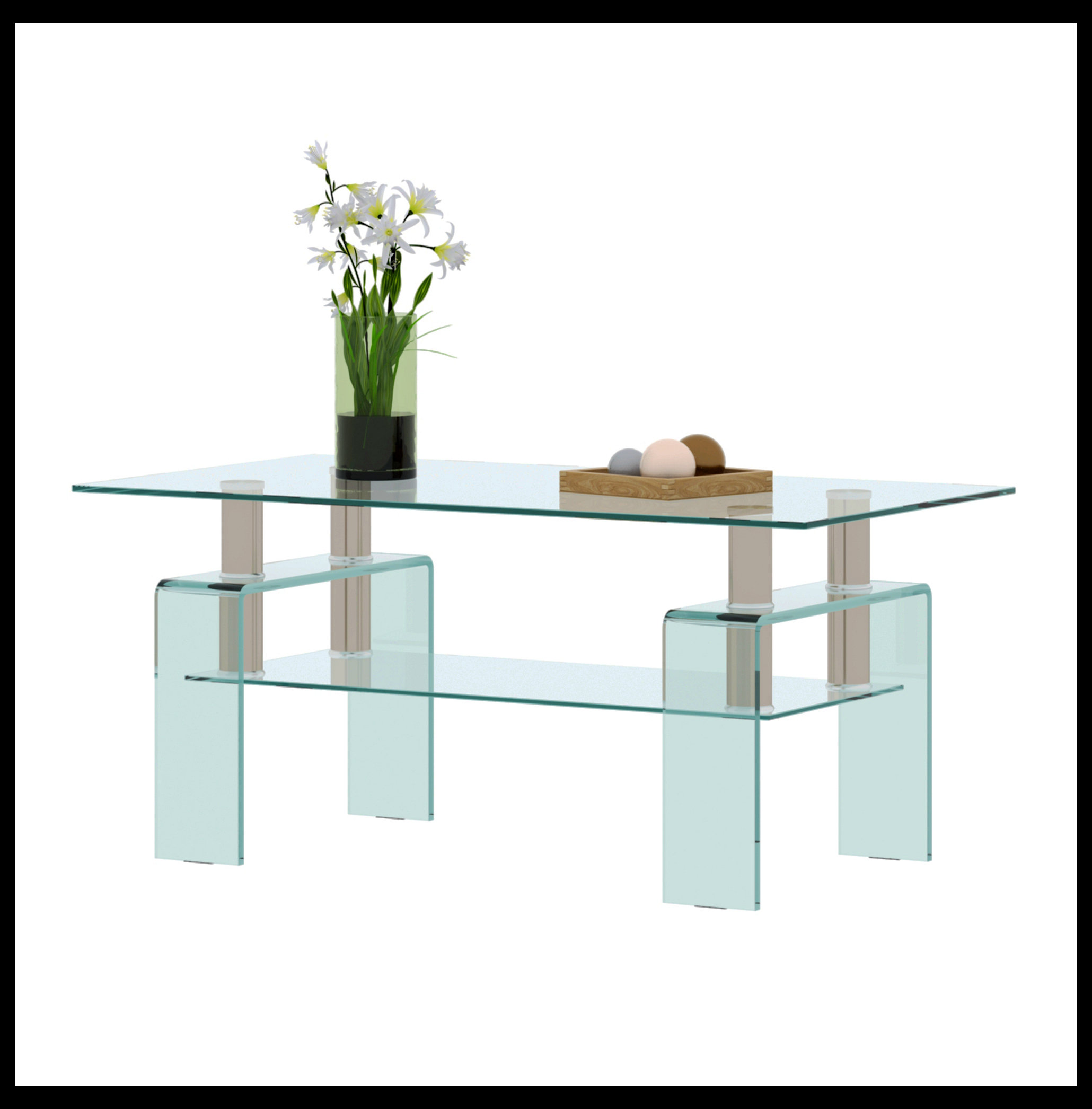 Ivy Bronx Lucena Glass Top Coffee Table - Wayfair Canada