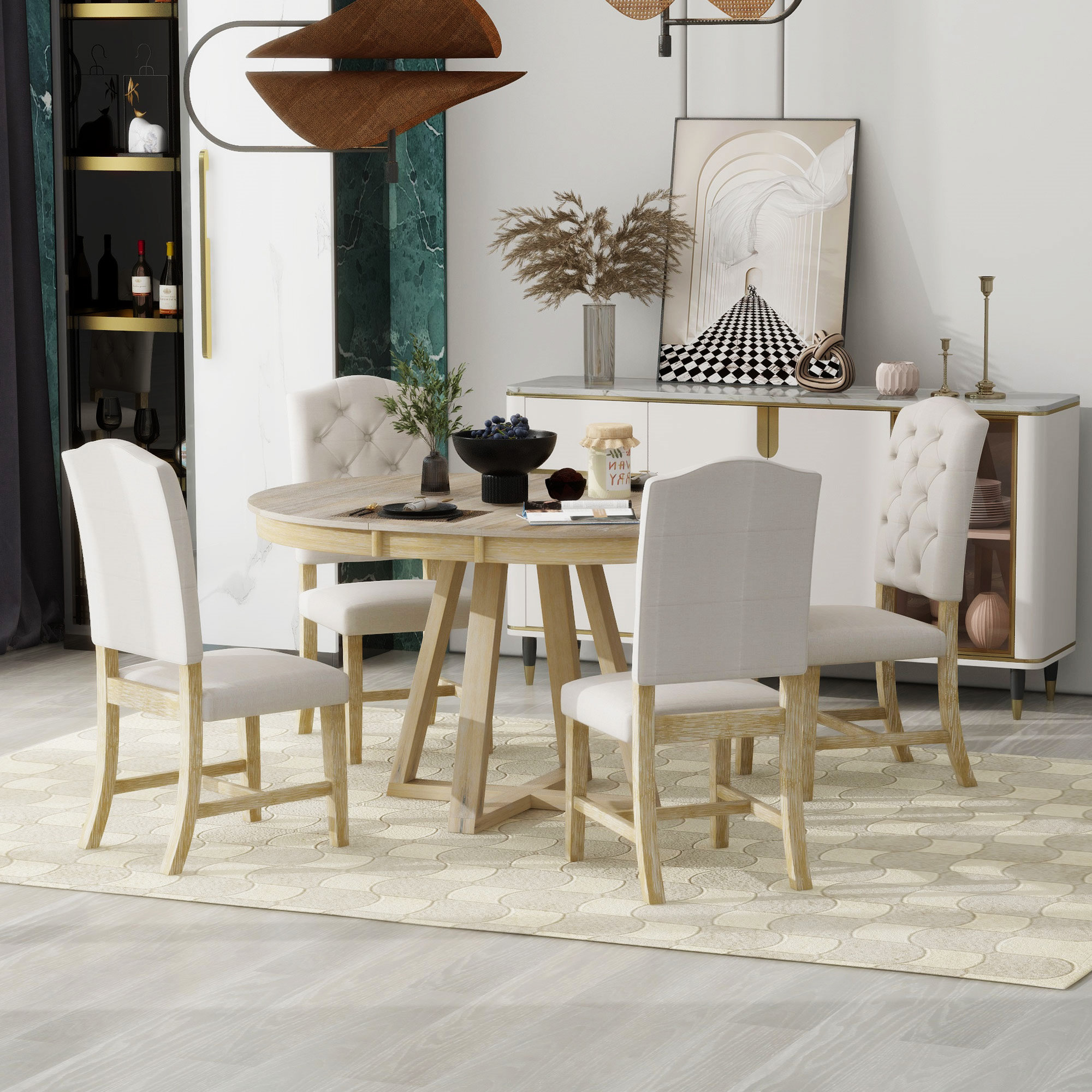 Lark Manor 5-Piece Retro Functional Dining Set - Wayfair Canada