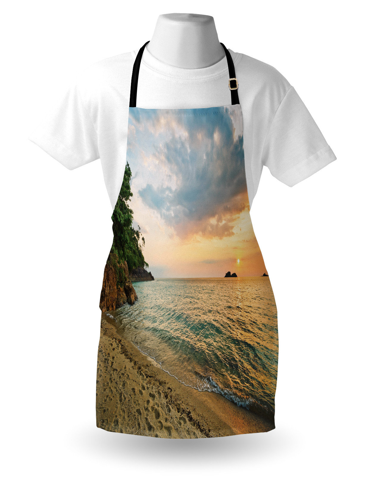 East Urban Home Landscape Apron Unisex, Tropic Botanic Forest, Adult ...