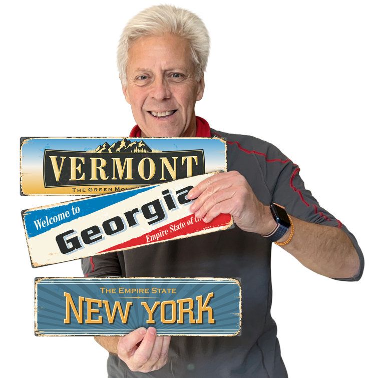 SmartSign Vintage New York State Sign | Wayfair