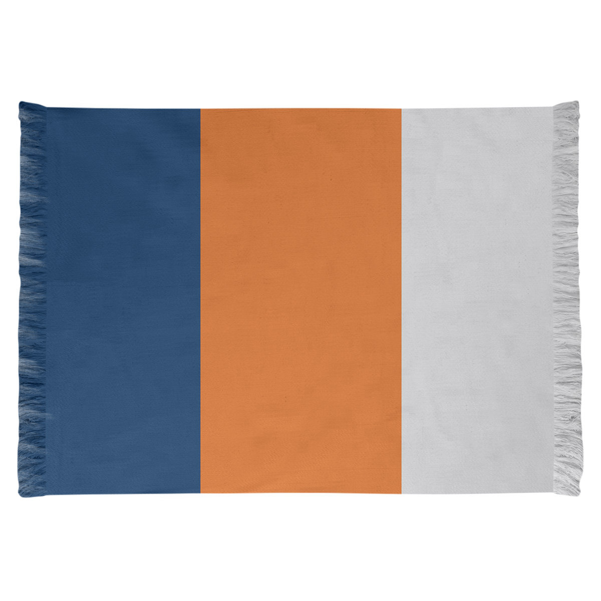 East Urban Home Houston Striped Navy/Orange/Gray Area Rug | Wayfair