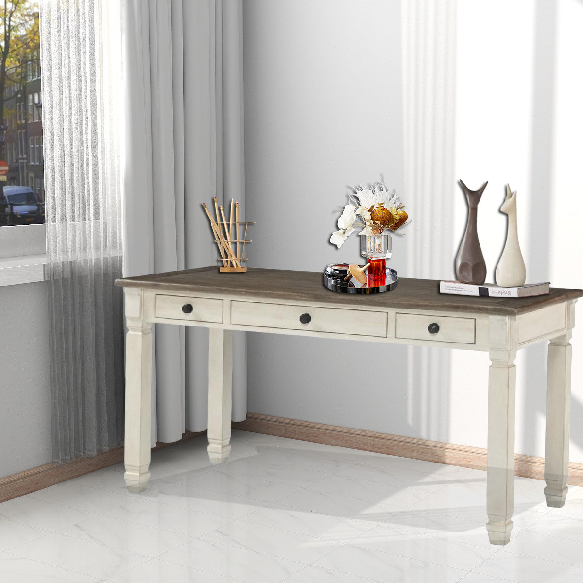 Wildon Home® Dewilla 60'' W Rectangle Writing Desk | Wayfair