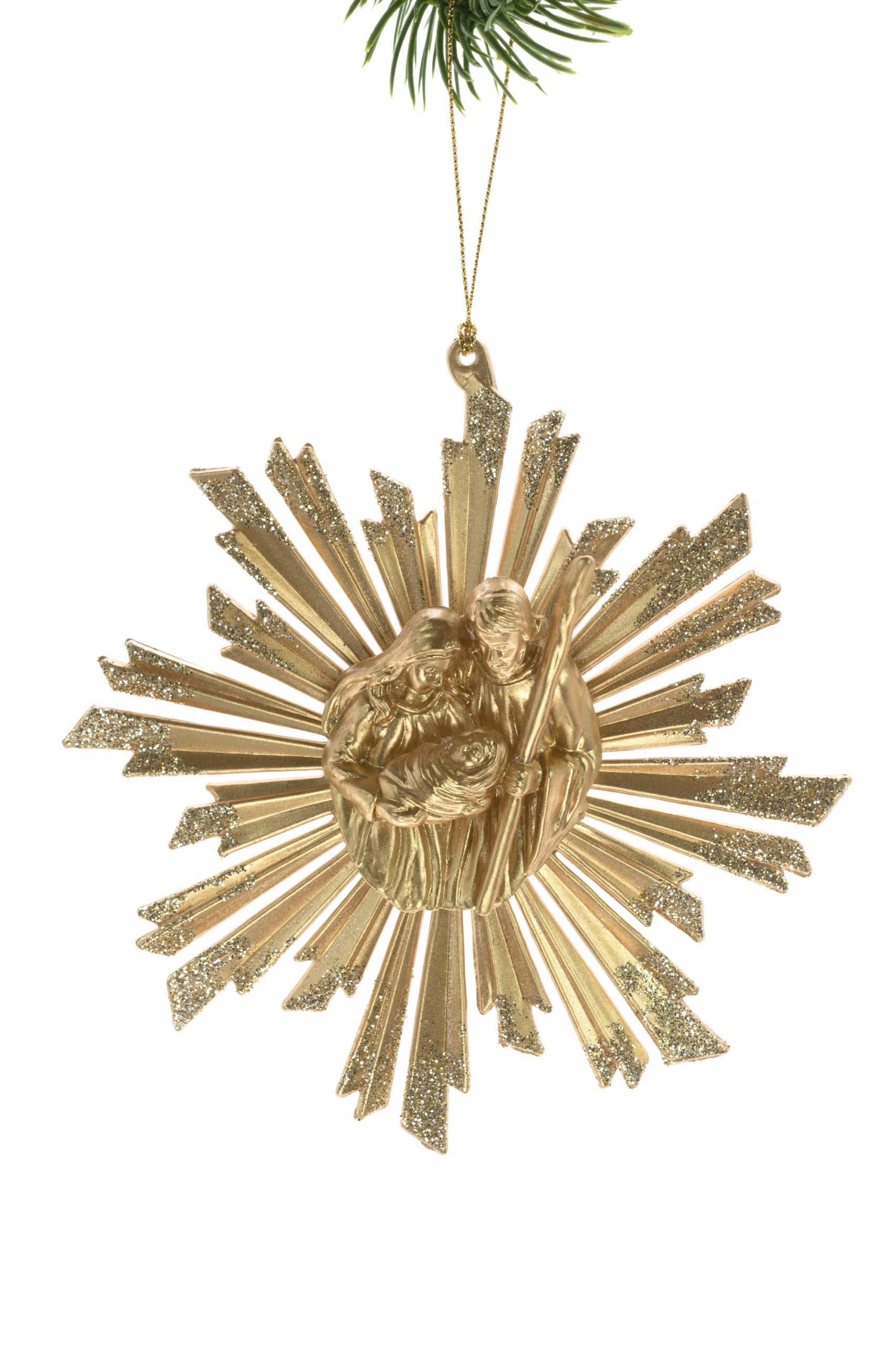 Starlight Collection Gold Nativity Scene Ornament (Pack Of 4) | Wayfair