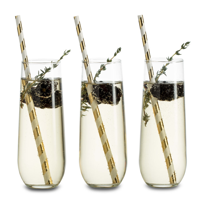 Libbey Stemless Champagne Flute Glasses, 9 oz. & Reviews | Wayfair