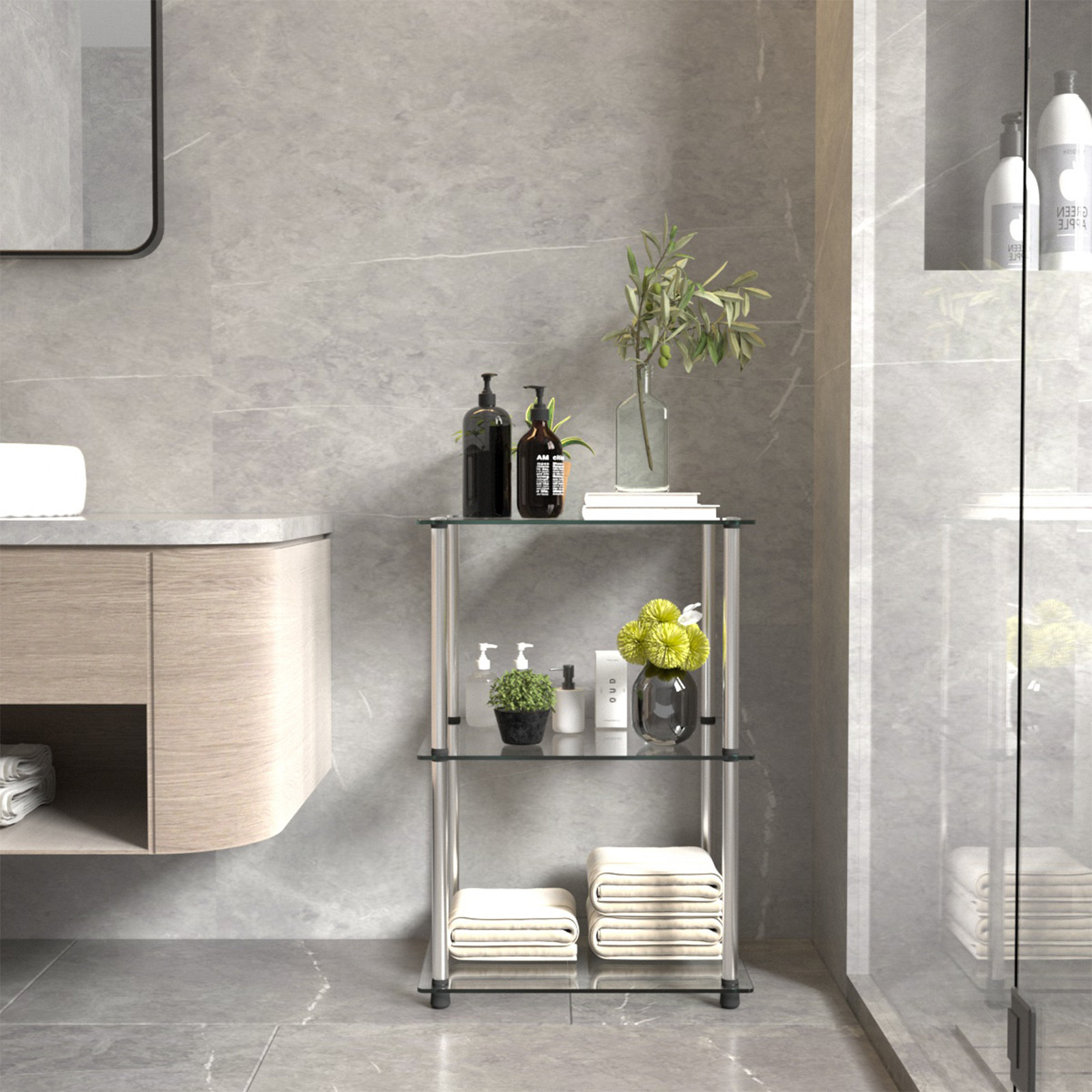 Taimei 27.25" H x 18" W Metal Tower Display Case | Wayfair