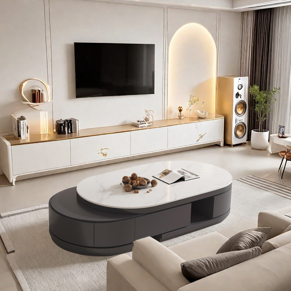 Orren Ellis Retractable coffee table made of rock | Wayfair