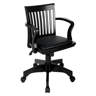 Office Star Products Deluxe Wood Bankers Chair with Vinyl Padded Seat ...