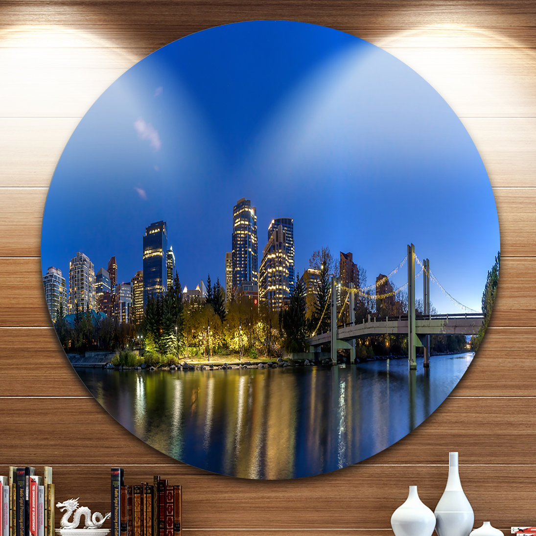 Design Art 'Calgary Skyline' Photographic Print on Metal | Wayfair