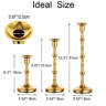 Astoria Grand Tall Brass Candlesticks - Set Of 3 Tapered Long ...