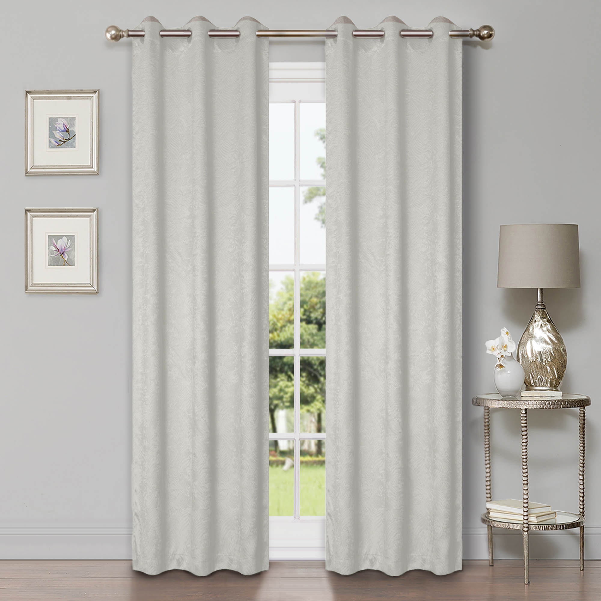 Wade Logan® Vedder Geometric Room Darkening Thermal Curtain Panels ...