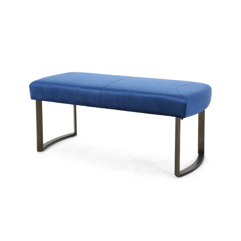 Wrought Studio Pooler Velvet Upholstered Bench & Reviews | Wayfair