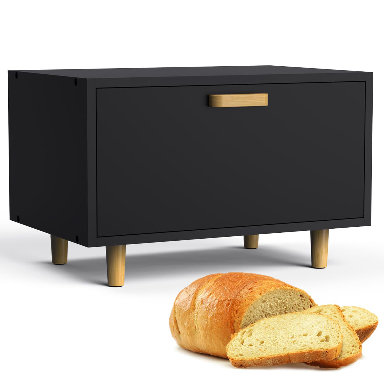 Hokku Designs Bread Box For Kitchen Countertop Large Farmhouse Bread ...