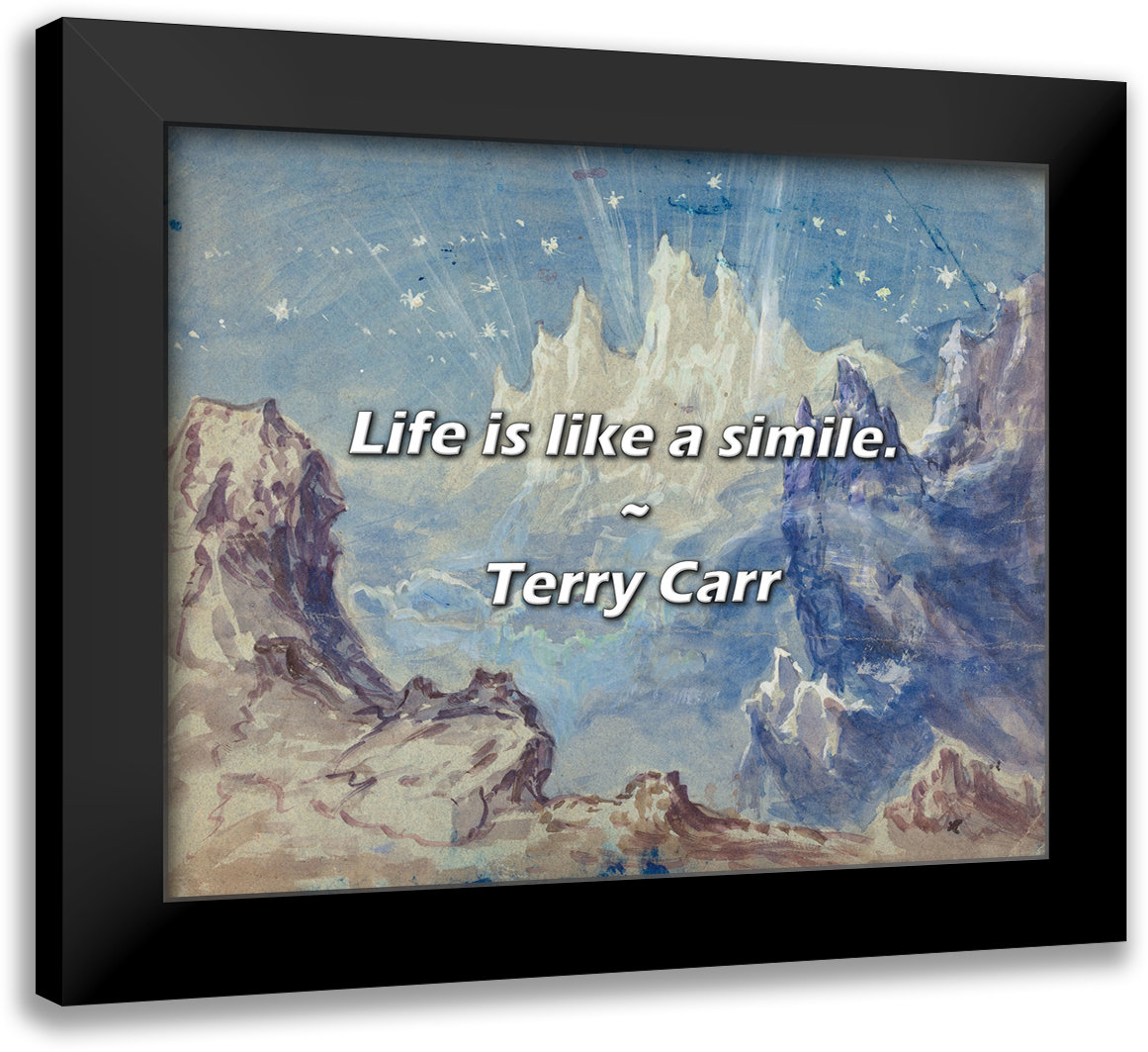 Latitude Run® Terry Carr Quote: Life is like a simile. | Wayfair