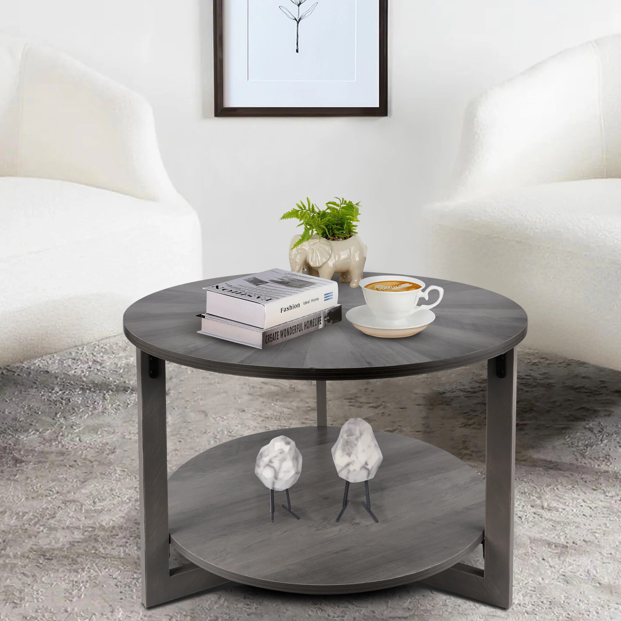 Union Rustic Small Gary Round Coffee Table For Living Room - Wayfair Canada