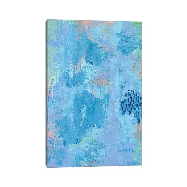 Metro Lane Coloured Bleu I by Regina Moore - Wrapped Canvas Painting ...