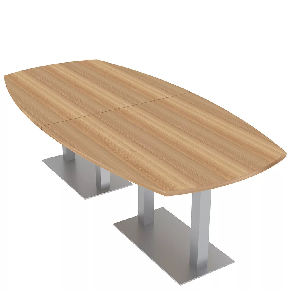 Skutchi Designs, Inc. Small Arc Boat Conference Table With Square Metal ...